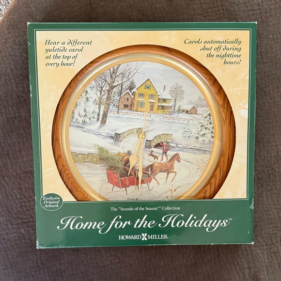Howard Miller | Holiday | Home For The Holidays Clock With Gold And ...